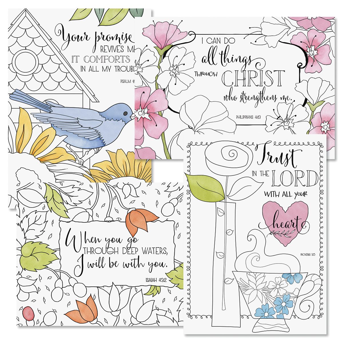The Best Things Thinking of You Faith Greeting Cards - Set of 8 (4 ...