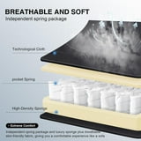 GTPLAYER Gaming Chair with Pocket Spring Cushion, Footrest & Linkage ...