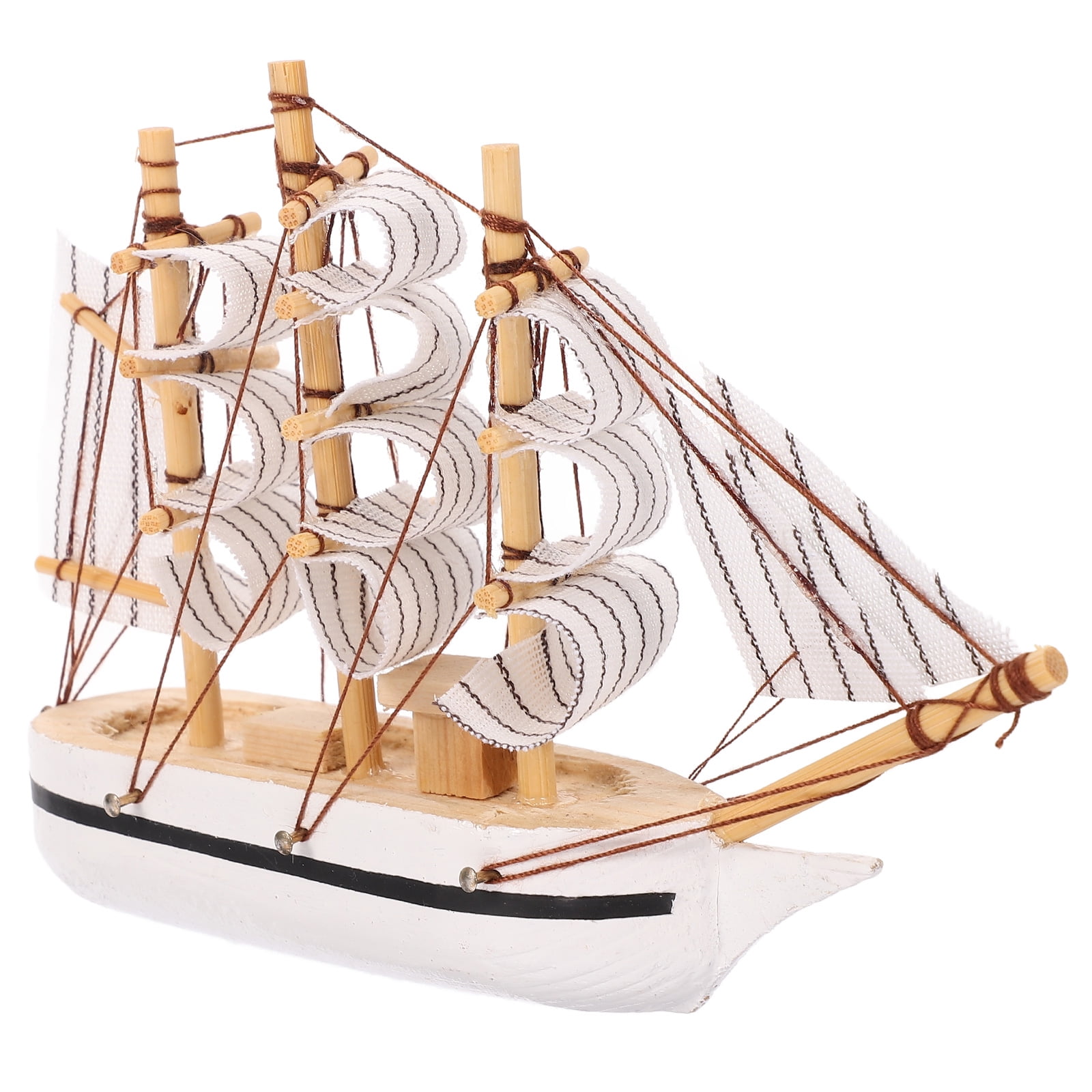 Click here for Kakowely Mini Sailboat Decor Wooden Sailboat Model... prices
