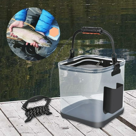 Fishing Bucket Collapsible Fishing Bucket Convenient Large Capacity W ...