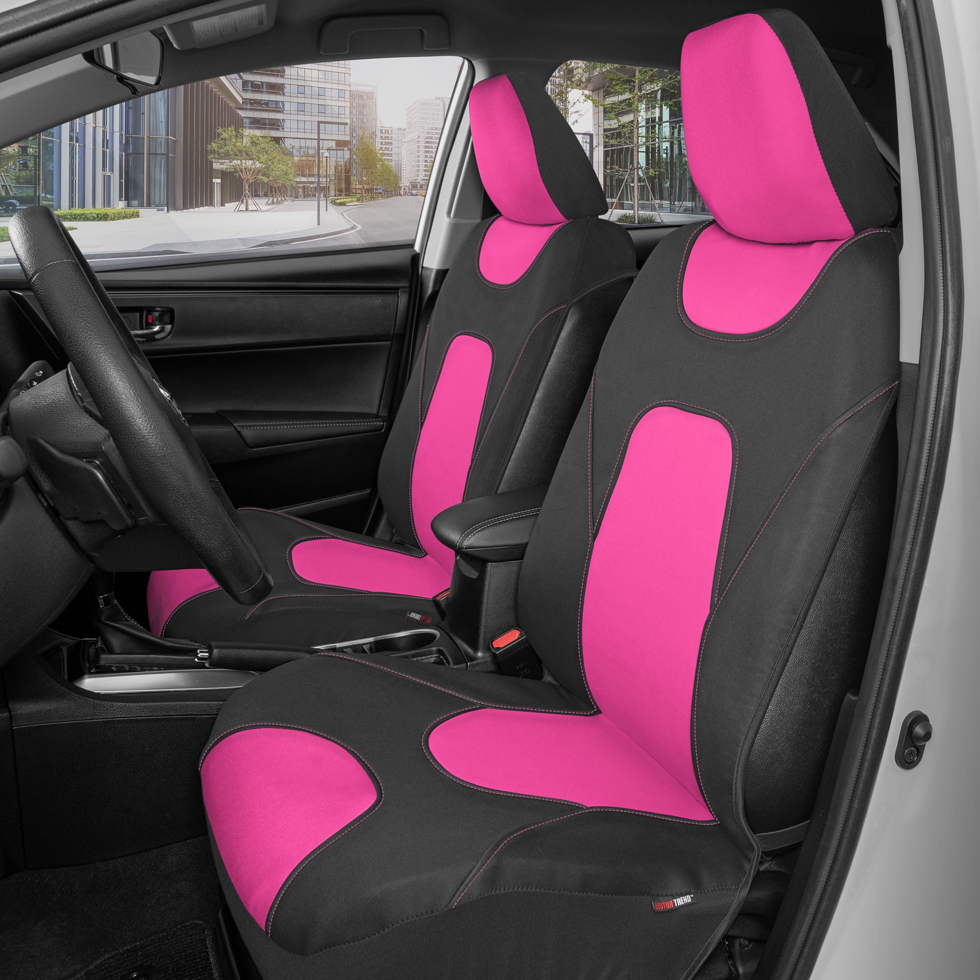 Motor Trend AquaShield Car Seat Covers for Front Seats Pink Waterproof Seat Covers for Cars Trucks SUV Walmart
