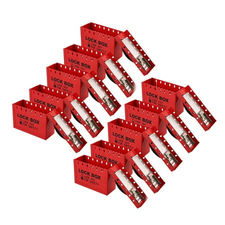 10Pcs Lockout Lock Box - Lockout Device Storage Box to 12 Padlocks for ...