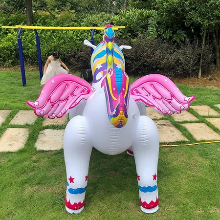 Inflatable Unicorn Sprinkler, 2.2ft Tall Giant Unicorn Sprinkler Water ...