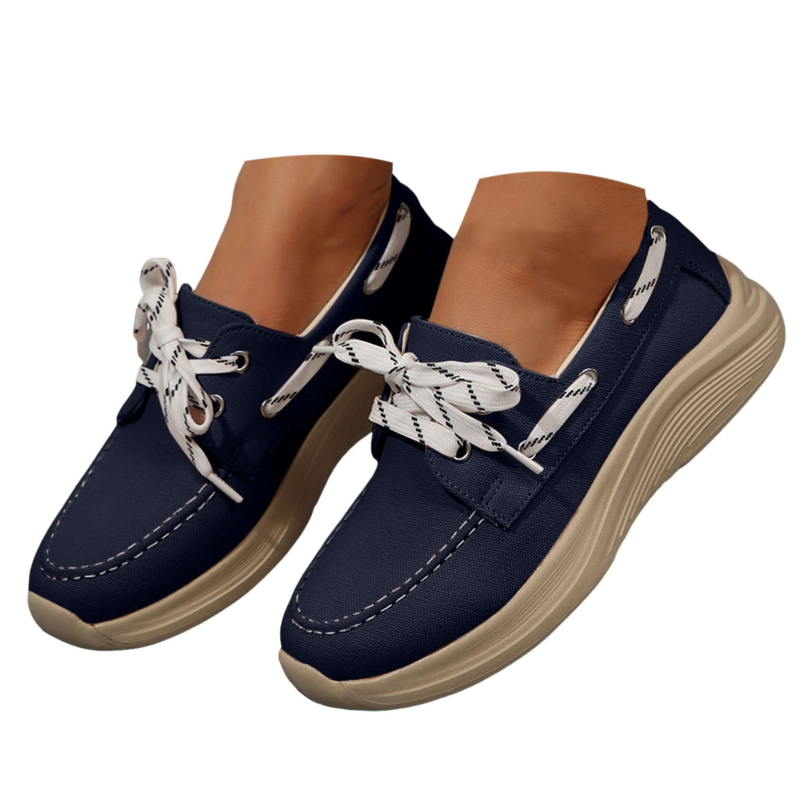 Click here for Dakaela Womens Canvas Sneakers Lace Up Running Wal... prices