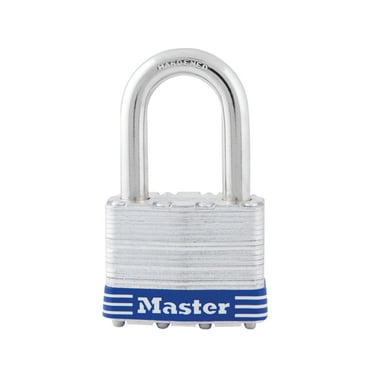 Master Lock 1-5/16" H x 1" W x 1-3/4" L Steel 4-Pin Cylinder Padlock 1 ...