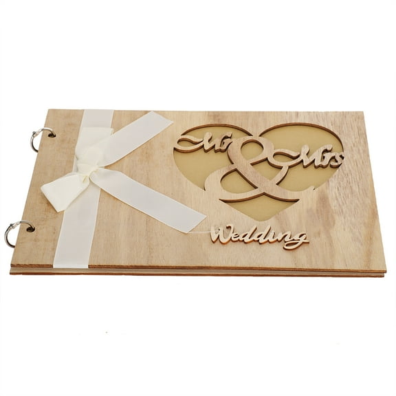 Global Printed Products Wedding Guest Book 9"x7" (White with Gold Foil ...