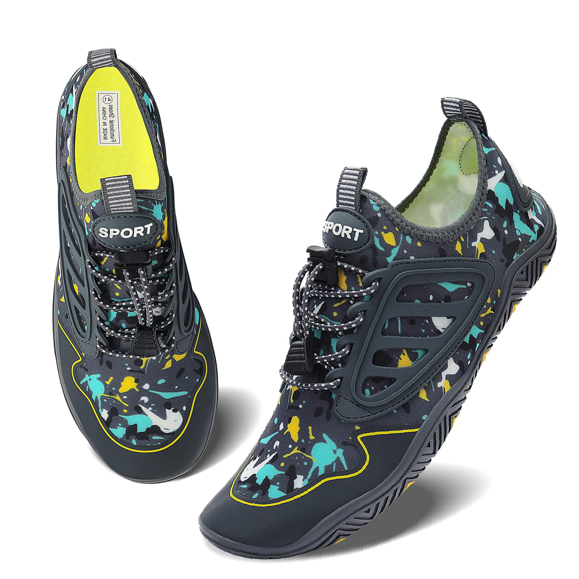 MAYZERO Water Shoes Swim Surf Shoes Beach Pool Shoes Wide Toe Hiking ...