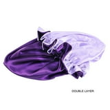 Double-sided Satin Night Sleep Cap Hair Bonnet Hat Head Cover w ...