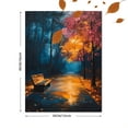 Autumn Park Bench Canvas Painting， Suitable for Living Room， Bedroom ...