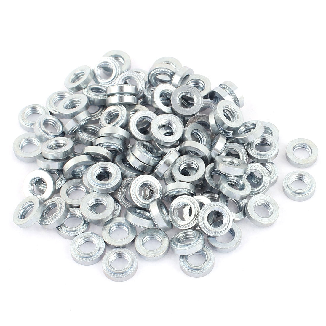 M4-0 Knurled Metal Self Clinching Nut Fastener 100pcs for 0.8mm Thick ...