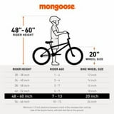 Mongoose Rebel X2 BMX bike, single speed, 20-inch wheels, black - Walmart.com