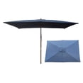 International Concepts Rectangular Market Umbrella, Autumn Red ...