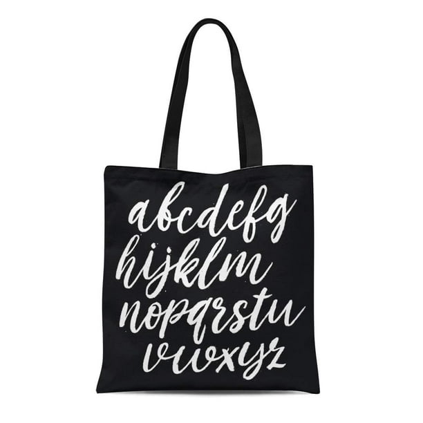 JSDART Canvas Tote Bag Hand Made Alphabet Exclusive Custom Letters ...