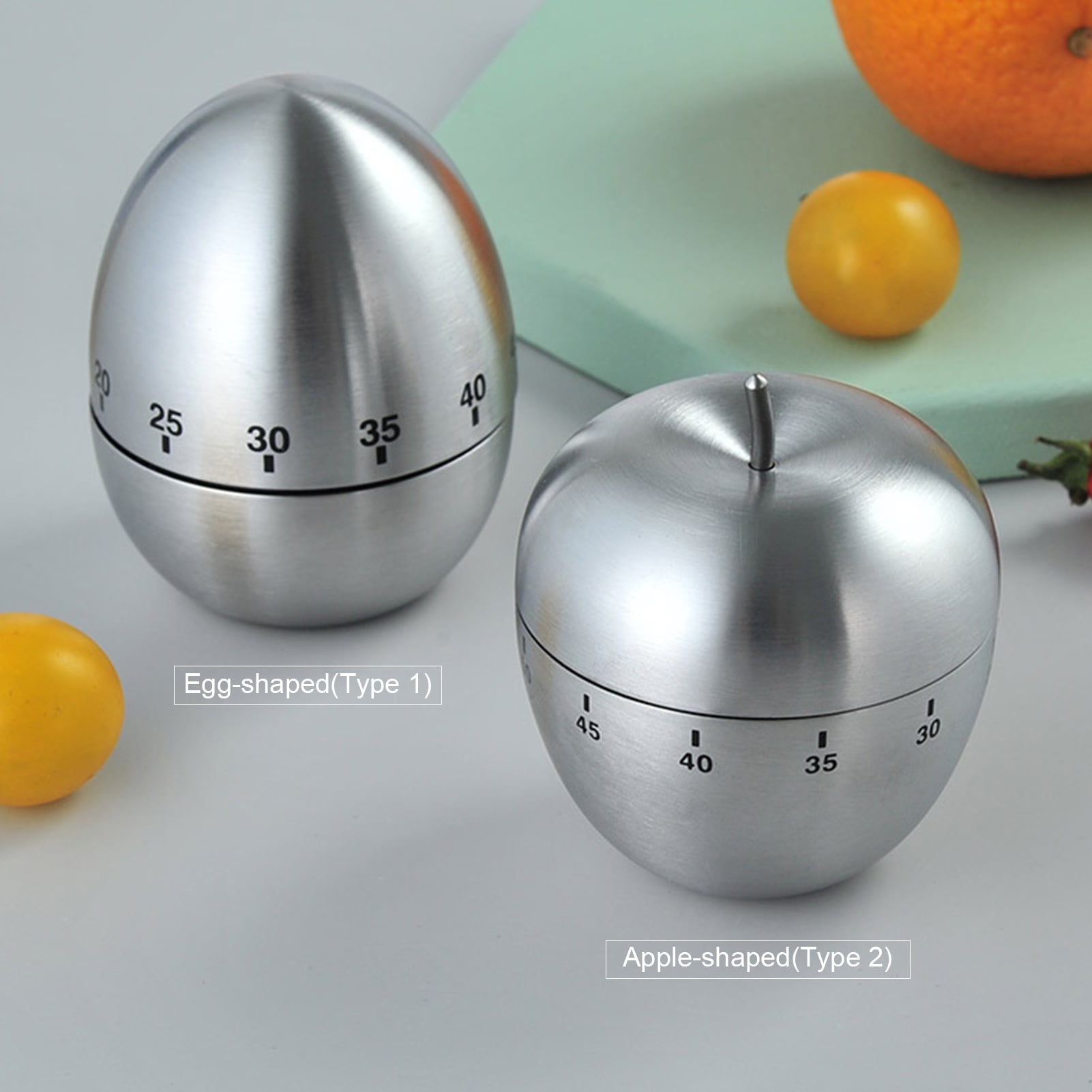 Abody Kitchen Timer Cute Egg Shaped Timer Manual Stainless Steel ...