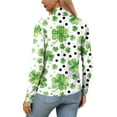 ASDFVBKG Women St. Patrick's Day Blouses Cowl Neck Outfit Work Short ...