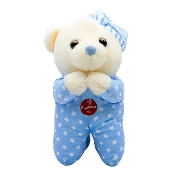 Peluche Oso Rezador Linzy Toys Angel de La Guarda Pijama Azul Tela ...