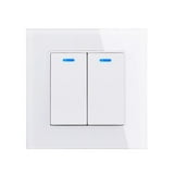 Glass Panel 1/2/3/4 Gang 1 Way Reset Pulse Switch Momentary Contact ...