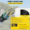40 Foot Heavy Duty Extension Cord, 10 Gauge 30 Amp Outdoor Power Cable ...