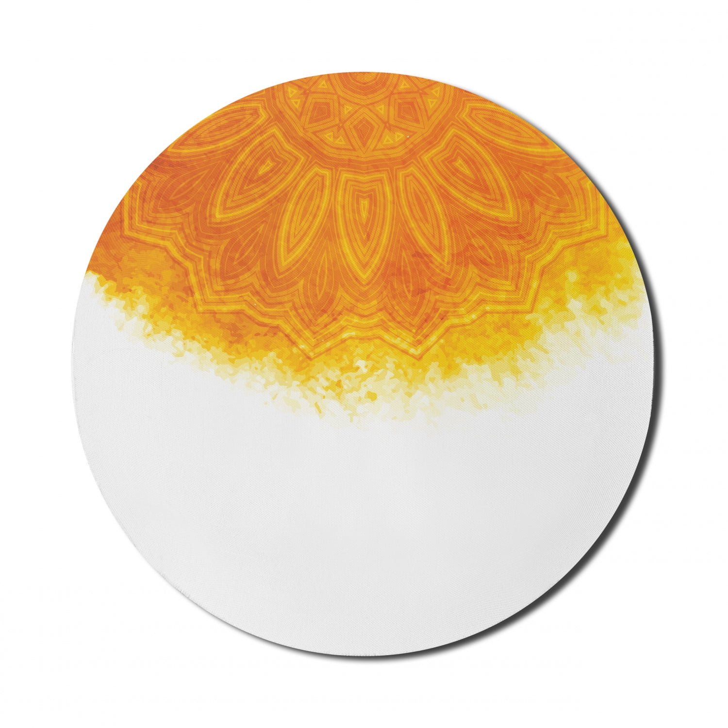 Boho Mouse Pad for Computers, Bohemian Style Round Tribal Motif with ...