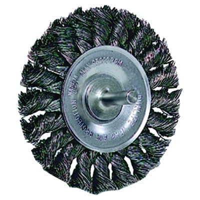 Standard Twist Knot Wire Wheel, 3-1/4 In Dia X 3/8 In W Face, 0.020 In ...