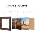 5x5 Collage Picture Frames Set of 2, Rustic Wooden Real Glass Vertical ...