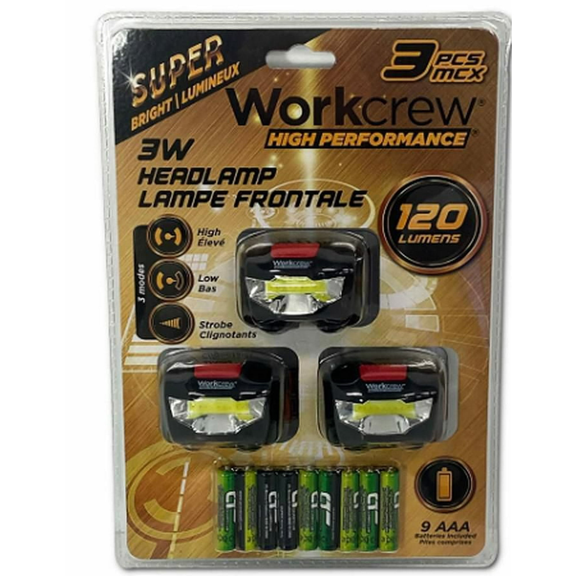 Click here for Workcrew 3pk 3w Headlamp prices