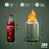 Auseo Tabletop Fire Pit Smokeless Outdoor Mini Fire Compact & Portable ...