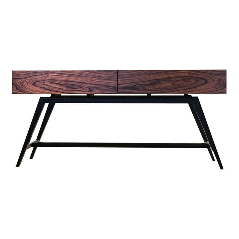 63" Mid-Century Modern Console in Iron Wood - Walmart.com