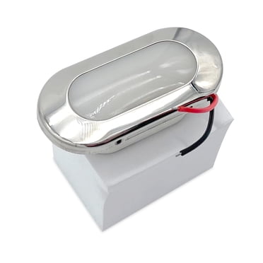 Attwood 1.5" Round LED Stainless Steel Courtesy Light, White - Walmart.com