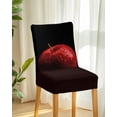 Chair Covers Set of 6, Red Apples Painting Removable Stretchable ...