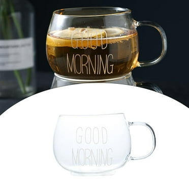 Tea Cup Set 12 Piece Cup & Saucer Set Glass Tea Party Microwave Safe ...