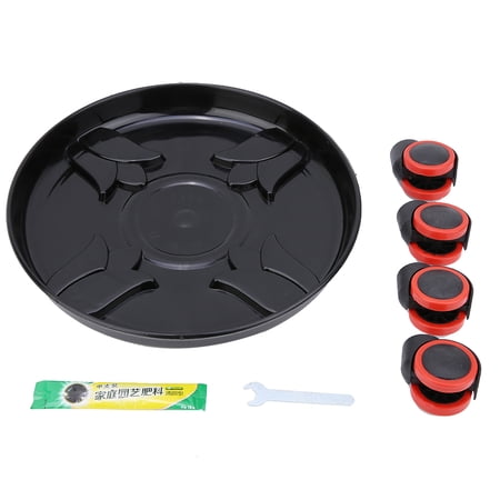 Movable Resin Floor Type Round Plant Pots Base Stand Roller with ...
