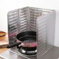 Sinyiin Heat Proof Aluminum Splash Shield for Cooking Stove Three Panel ...