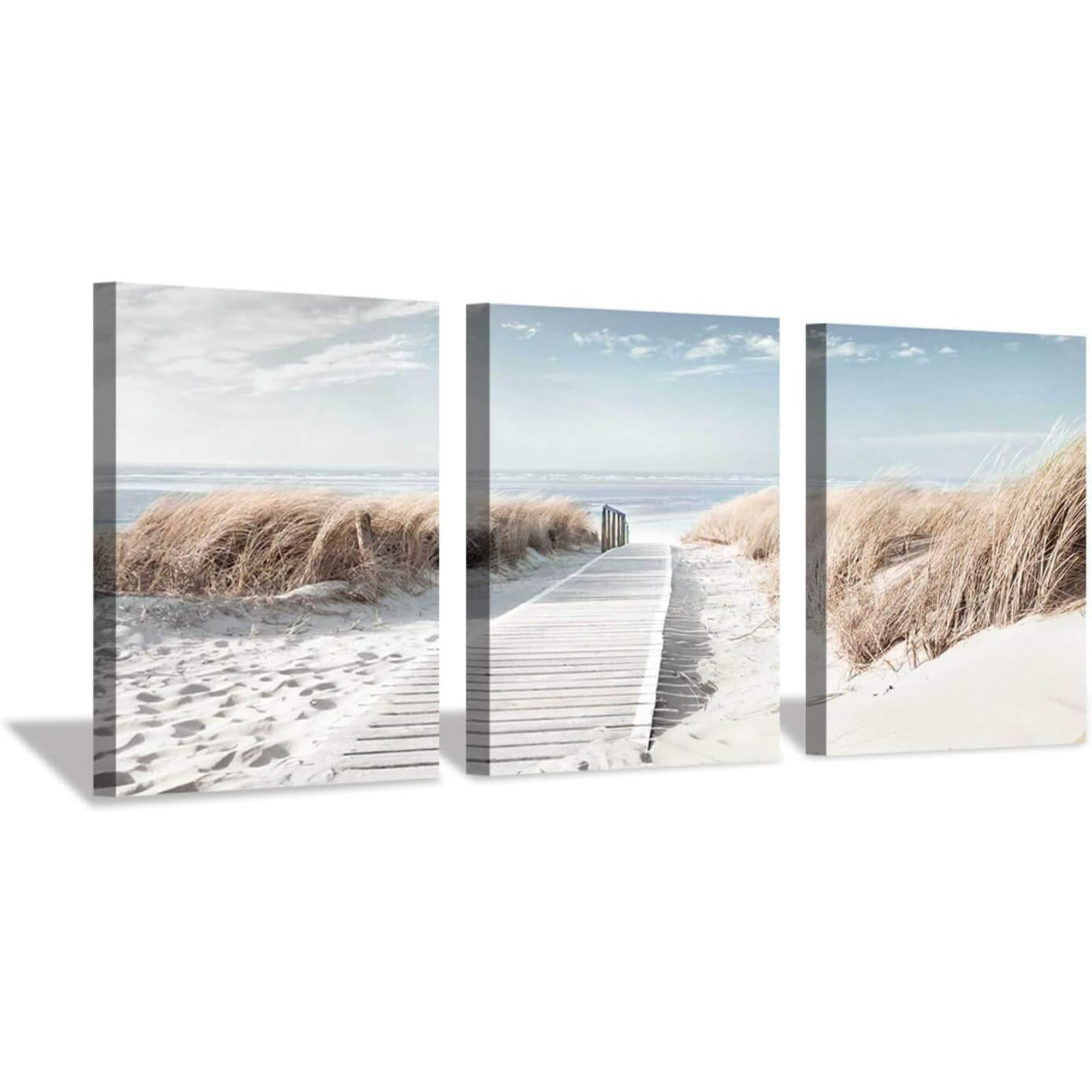 Click here for Rrhmdq Coastal Beach Canvas Wall Art: Pathway To S... prices