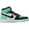 Jordan Air 1 Retro High OG Grade School Shoes White/Black-Green Glow ...