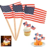 100 American Flag Toothpicks Party Cupcake Decoration Sandwich Mini ...