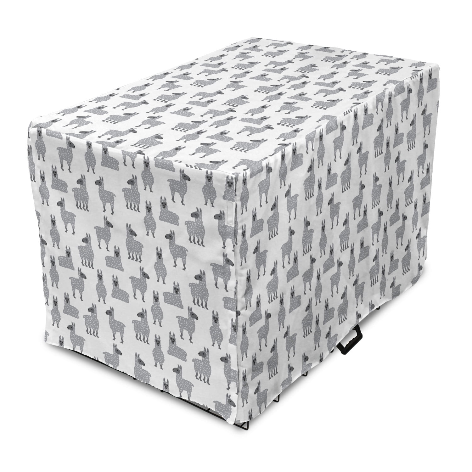 Llama Dog Crate Cover, Funny Alpacas Pattern South American Camels Hand ...