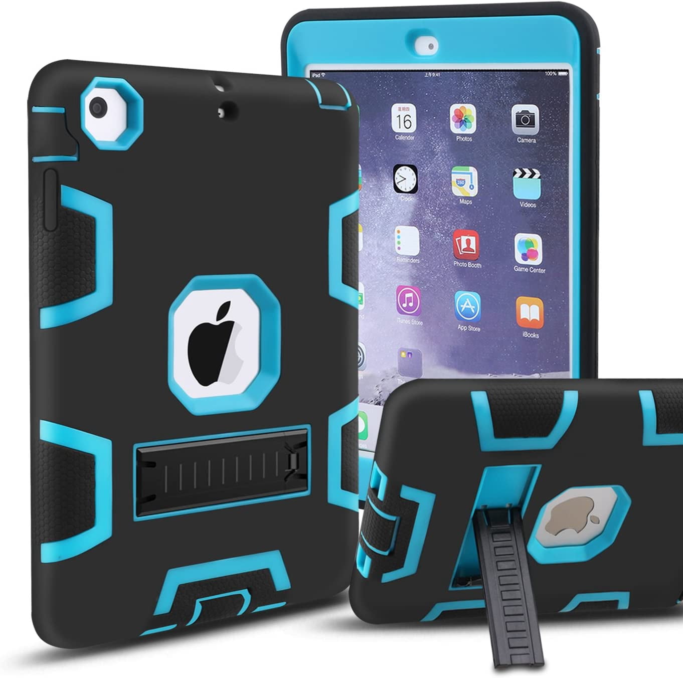 iPad Mini Case, iPad Mini 2 Case, iPad Mini 3 Case, MAKEIT 3in 1 Heavy ...
