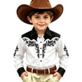 Boys Tops Summer Western Cow Prin Long Sleeve Button Down Boys ...
