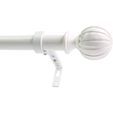 Decopolitan 1" Diameter Ball Telescoping Drapery Rod Set 72-144" Bronze ...