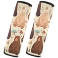 Bear Mushroom Pattern Car Seat Belt Covers 2 Pack Soft Flannel Padded ...