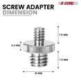 5 Core 3/8 to 1/4 Adapter 5Pcs Camera Mount Durable Tripod Screw ...