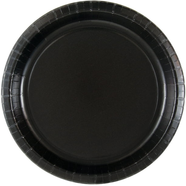 Way to Celebrate! Black Deep Paper Plates, 11.5in, 10ct - Walmart.com