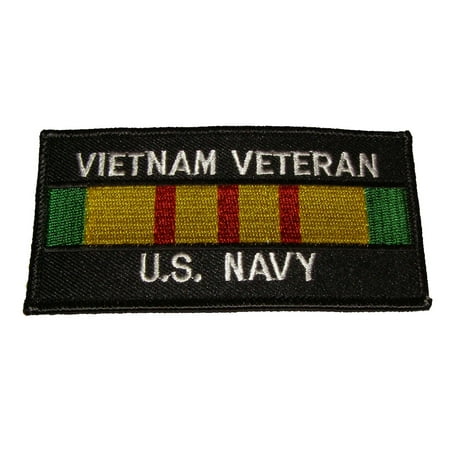 VIETNAM VETERAN U.S. NAVY with Vietnam Service Ribbon PATCH - Color ...