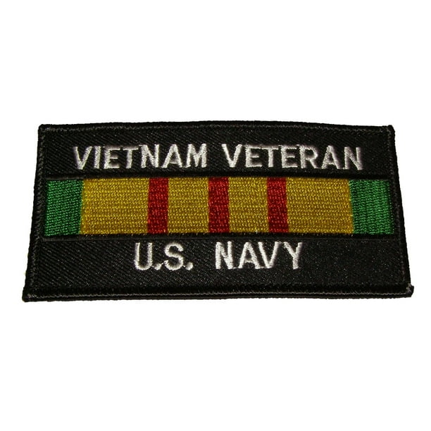 VIETNAM VETERAN U.S. NAVY with Vietnam Service Ribbon PATCH - Color ...