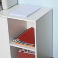 Vinsetto Mobile File Cabinet with Small Wood Shelves, Furniture Look ...