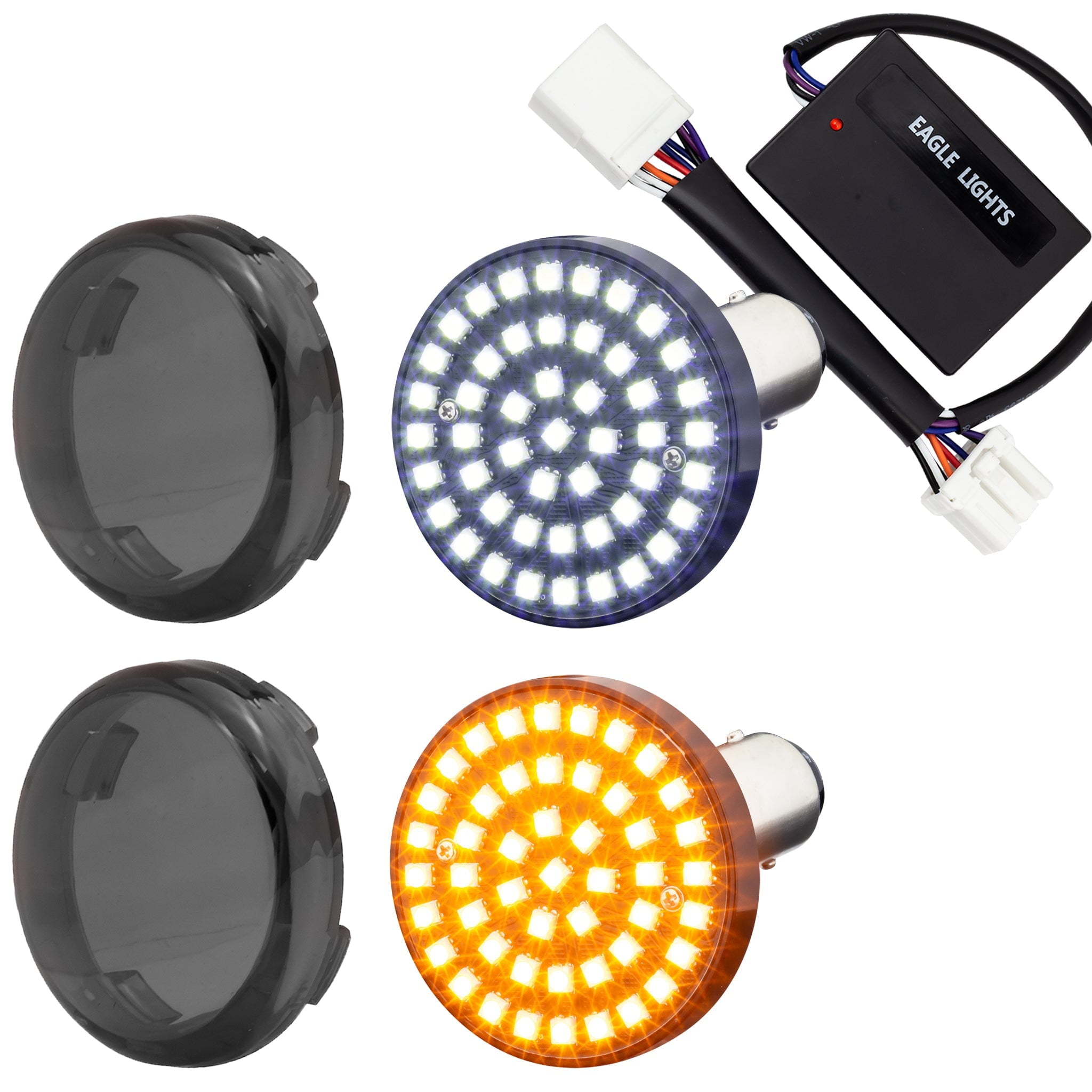 Eagle Lights SUNBURST 2" Front LED Turn Signals For Harley Davidson ...