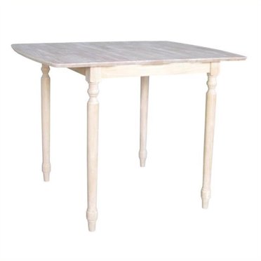 Pemberly Row Wood Island Counter Height Extendable Table in Brown ...