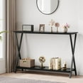 2-Tier Narrow Console Table, Small Entryway Table, Thin Entrance Sofa ...