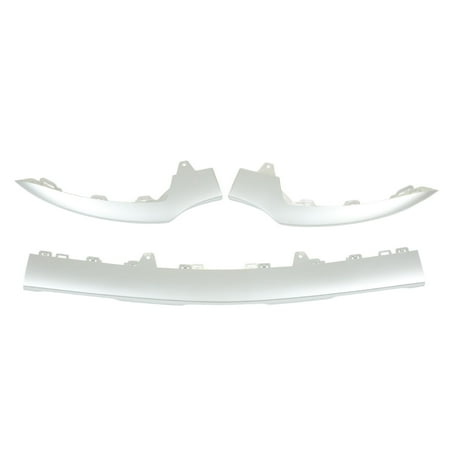 Front Bumper Lower Molding Trim,3pcs Matte Chrome Front Bumper Cover ...